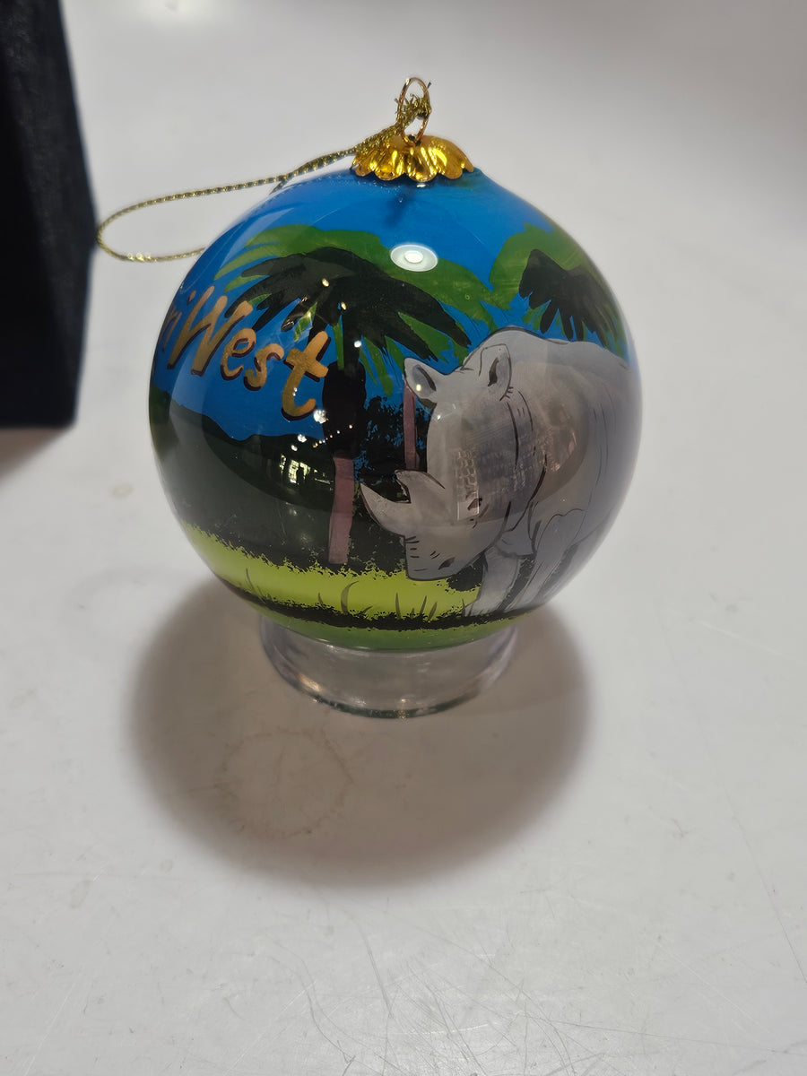 Hand Painted Safari West Glass Ornament – Safari West Gift Gallery