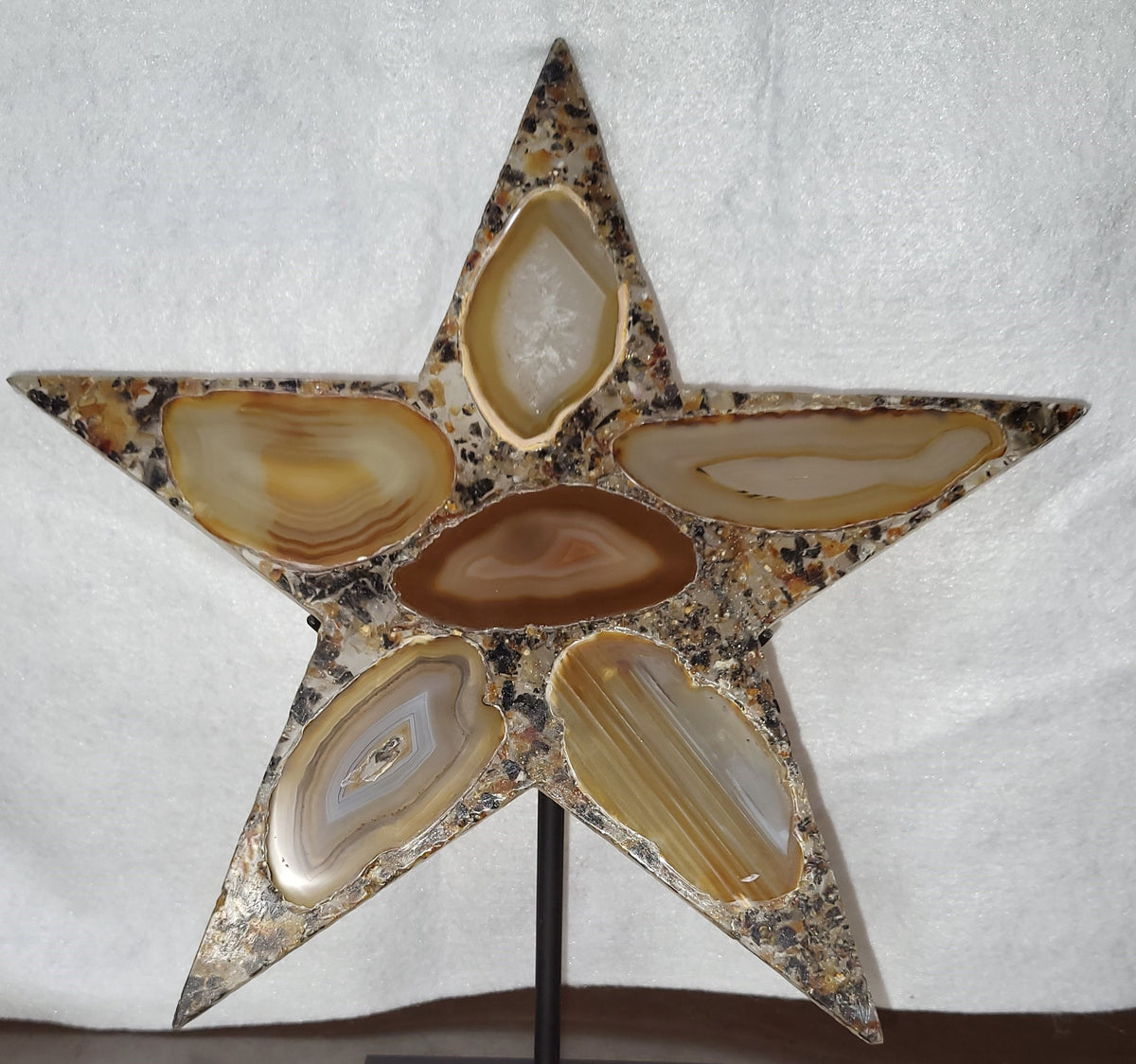 Polished Agate Star on Steel Base – Safari West Gift Gallery